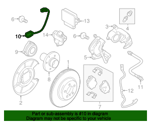 2011-2019 BMW Disc Brake Pad Wear Sensor 34-35-6-791-962 ...