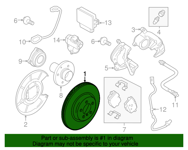 34216898733 - 2011-2016 BMW Rotor (34-21-6-898-733) | BMW of South ...