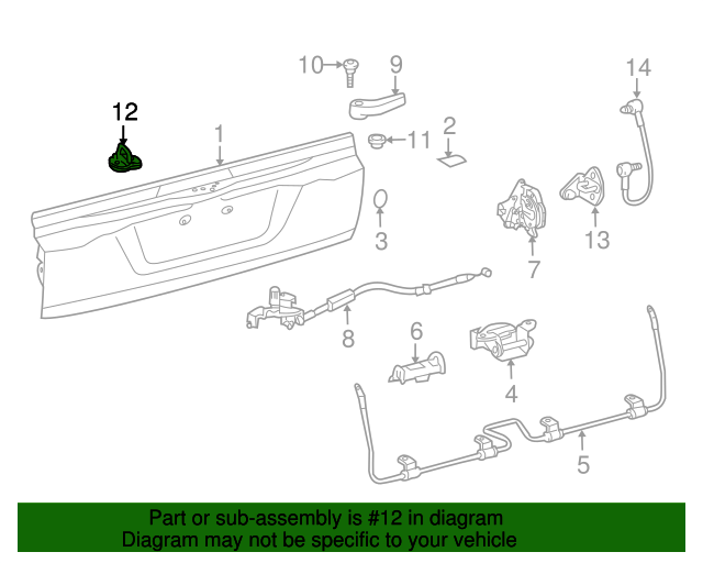 2008-2021 Toyota Land Cruiser Striker 69431-60010 | Toyota Parts Center