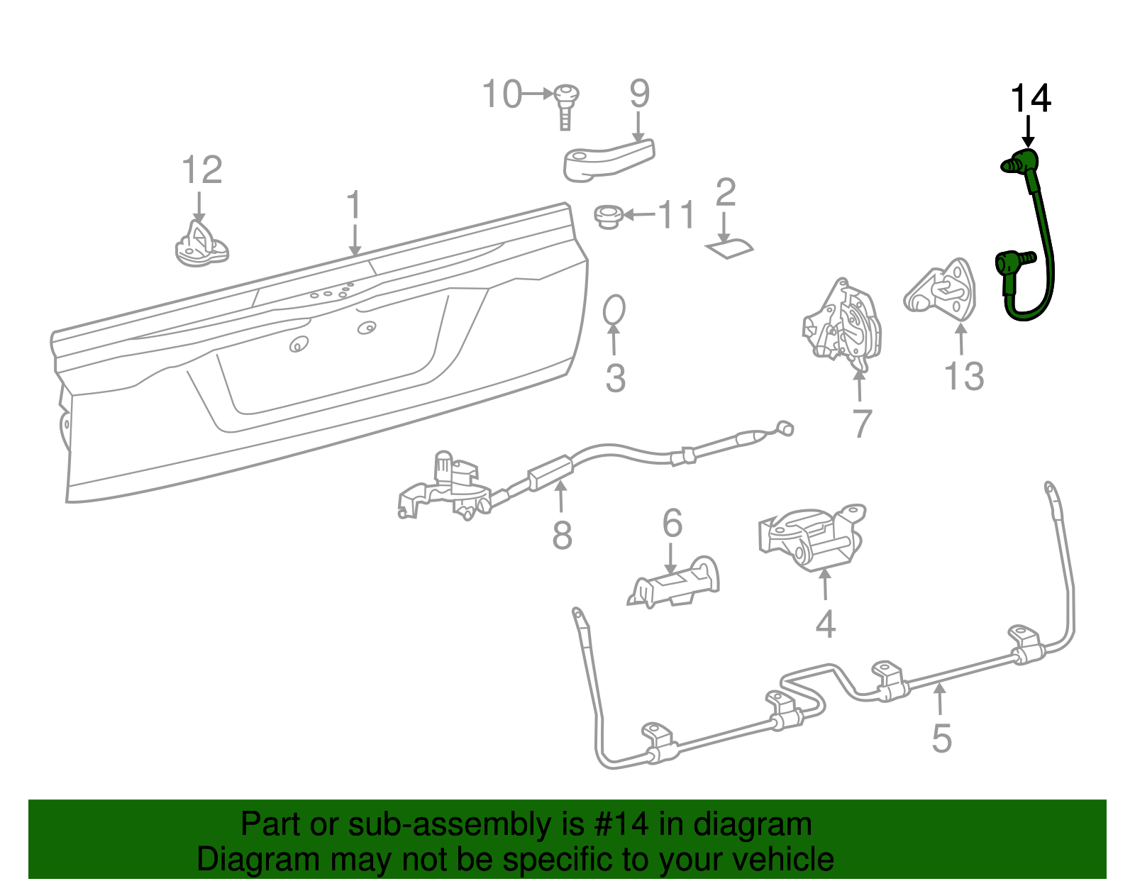 2008-2021 Toyota Land Cruiser Check Cable 65706-60032 | Lithia Toyota Parts