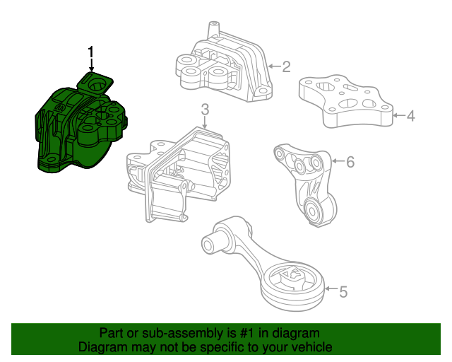 2015-2018 Mopar Side Mount - Passenger Side (RH) 68418168AA-MOPAR ...
