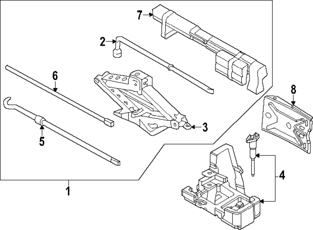 2024 Ford F-150 Lightning | Floor Jack | NL3Z-17080-B | Walls' Ford Parts