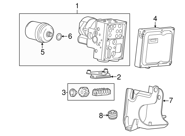 2011-2016 GM Brake Pressure Modulator Valve 23283683 GM | GMPartsDirect.com