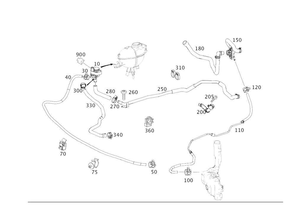 212-830-29-00 - Hose Line For 2012-2018 Mercedes-Benz | Mercedes-Benz ...