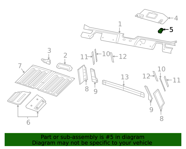 2020-2021 Jeep Gladiator Visor 6CD24TX7AK | TascaParts.com