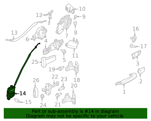 LR117161 - Door Lock Actuator Motor 2018-2022 Land Rover | Land Leaping ...