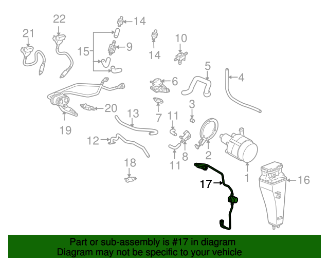1997-2005 Porsche Evaporative Emissions System Lines 996-201-255-09 ...