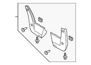 OEM 2018 Honda Accord Splash Guard Set - Rear 08P09-TVA-100R1 ...