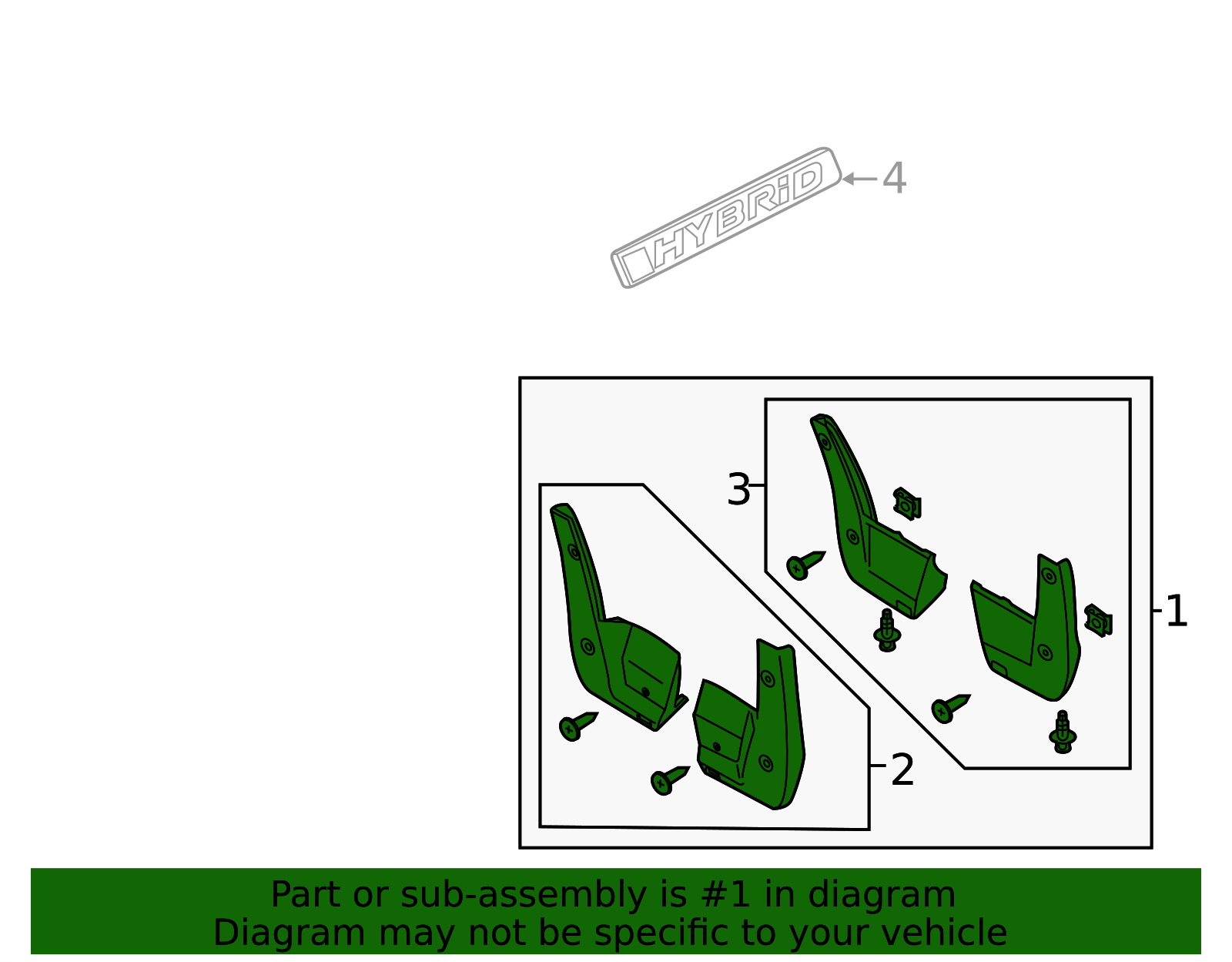 OEM 2018-2022 Honda Splash Guards 08P00-TVA-100A | Honda Automotive Parts