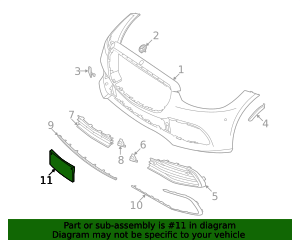 2021-2023 Mercedes-Benz License Plate Bracket 223-885-59-03 ...