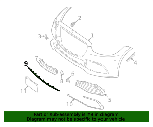2021-2023 Mercedes-Benz Bumper Trim 223-885-39-00 | AutoNationParts.com