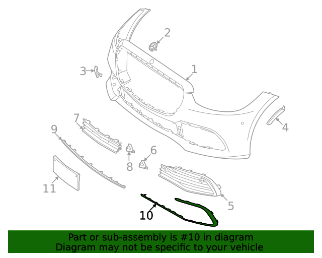 2021-2023 Mercedes-Benz Bumper Trim 223-885-42-00 | AutoNationParts.com