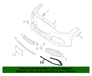 223-885-43-00 - Outer Molding 2021-2023 Mercedes-Benz | Mercedes-Benz ...
