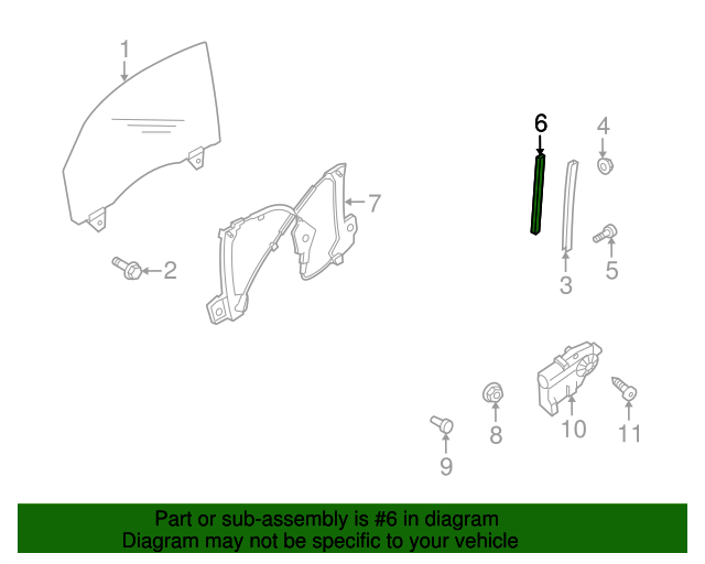 420-837-933 - Glass Run 2008-2015 Audi R8 | Audi OEM Parts