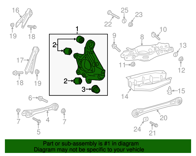 2014-2019 Cadillac Rear Passenger Side Suspension Knuckle 22739652 ...