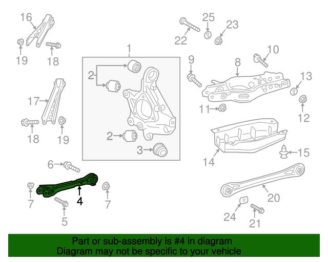 23105024 - Rear Suspension Upper Control Arm 2013-2019 Cadillac ...