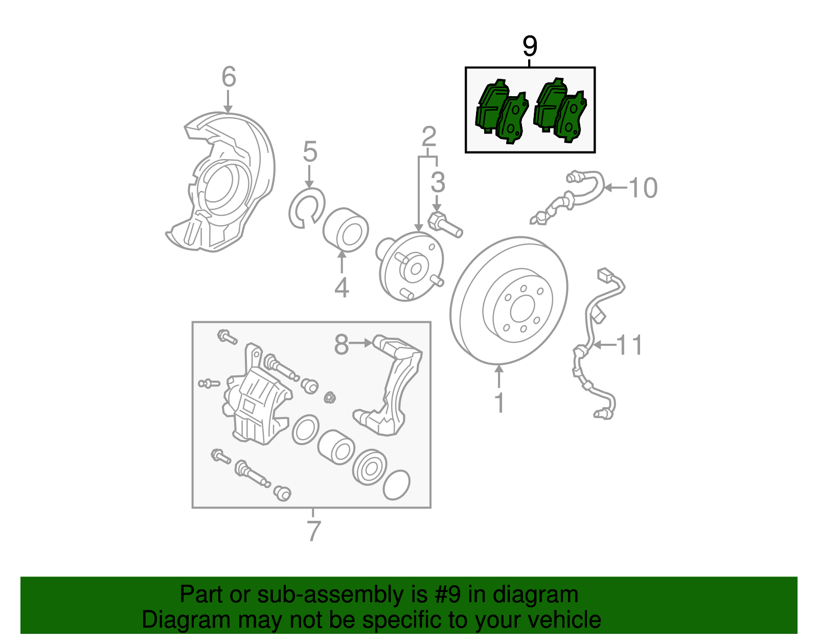2003-2008 Toyota Brake Pads Front 04465-02080 | Toyota Parts Center