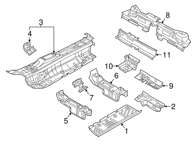 80A-802-843-A-STL - Seat Support Reinforcement 2018-2024 Audi | Audi ...