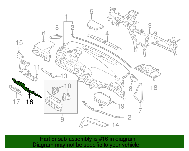 2017-2020 Hyundai Elantra Lower Trim 84750-F2100-XUG | OEM Parts Online