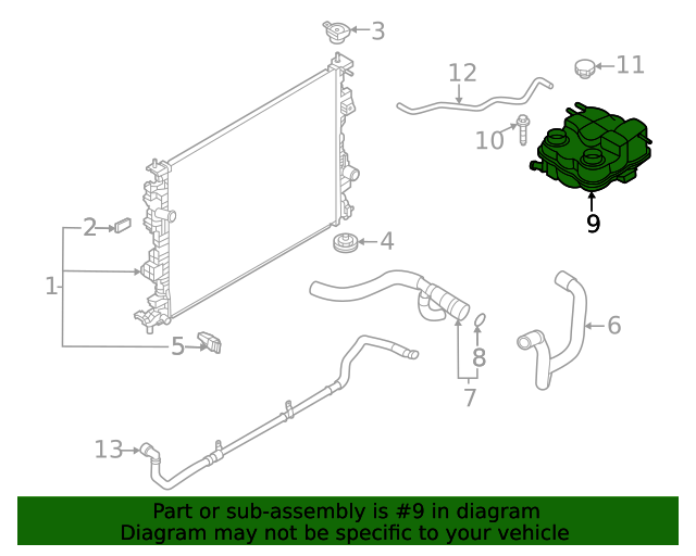 2020-2023 Ford Drive Motor Inverter Coolant Reservoir LX6Z-8A080-H ...