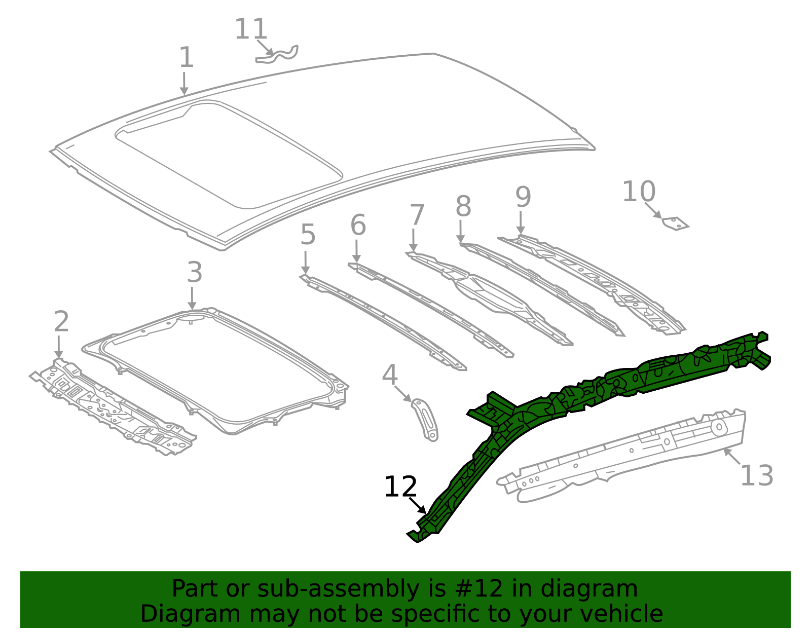 2020-2024 Toyota Highlander 2020-2024 Toyota Highlander - Roof Side ...