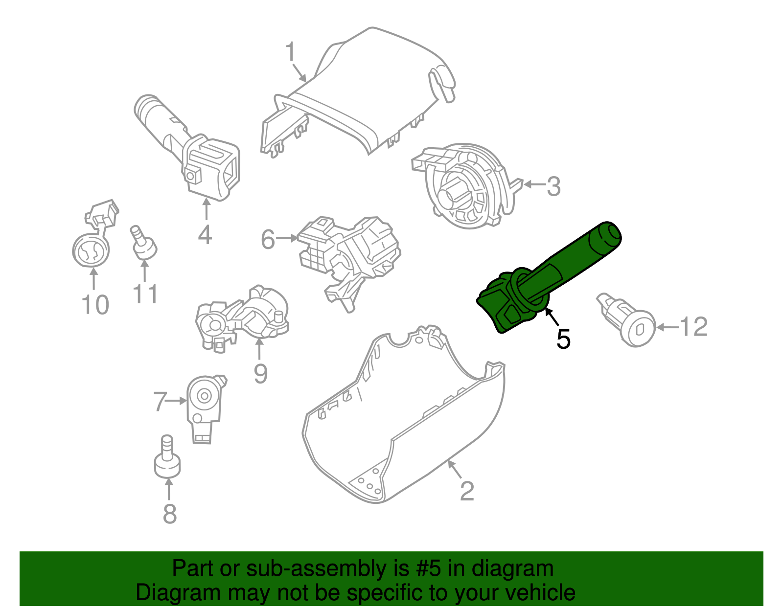84514420 - Jet Black Turn Signal Switch 2010-2022 GM | GMPartsNow