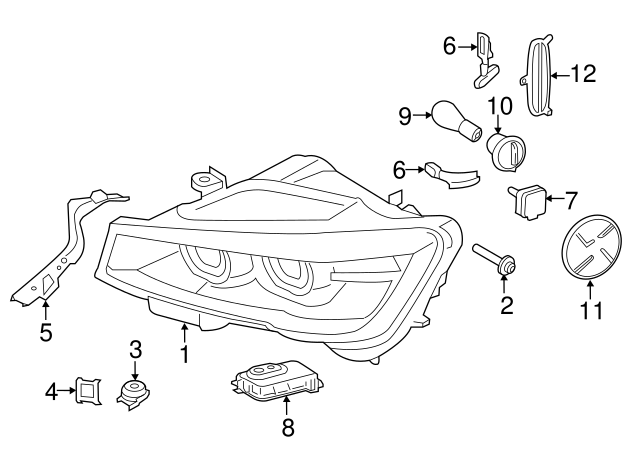 63117401141 - 2015-2018 BMW Composite Headlamp (63-11-7-401-141) | BMW ...