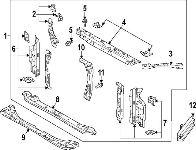 2018-2023 Subaru Crosstrek Lower Tie Bar 51231FL0209P | OEM Parts Online