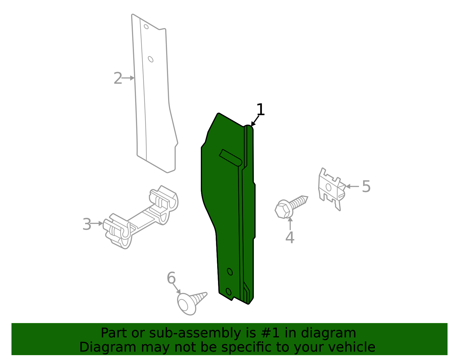 2016-2025 Ram ProMaster 1500 Molding 1ZQ16LAHAA | Mopar Parts Canada
