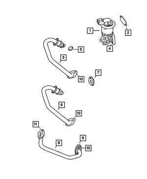 2005-2008 Mopar Egr Tube 4591876AE | My Mopar Parts