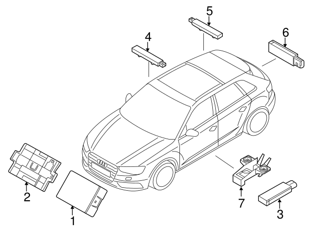 2009-2020 Volkswagen Keyless Entry Antenna 5K0-962-132-B | QuirkParts