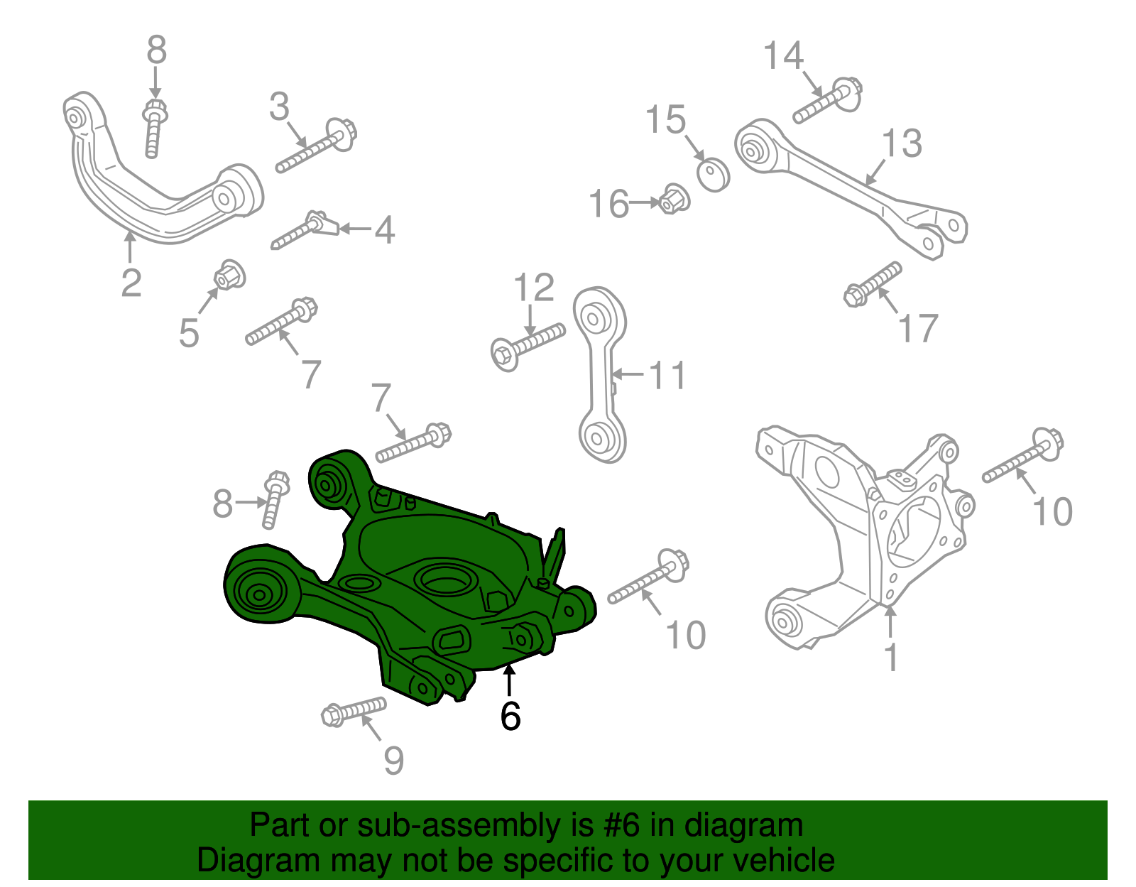 2015-2023 Ford Mustang Lower Control Arm FR3Z-5500-L | QuirkParts
