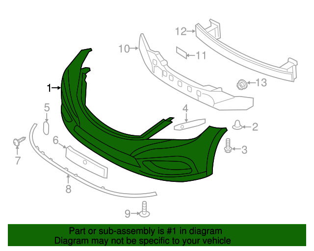 2012-2014 Hyundai Azera Bumper Cover 86511-3V000 | OEM Parts Online