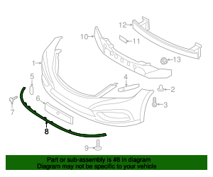 2012-2014 Hyundai Azera Air Deflector 86590-3V000 | QuirkParts