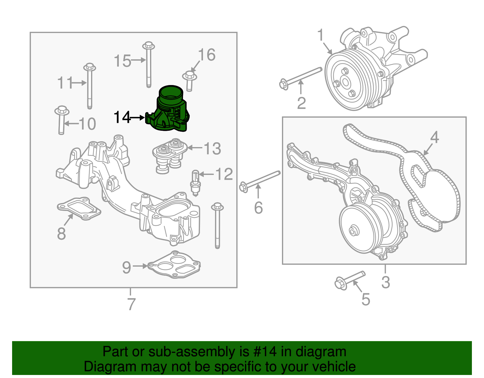 2011-2024 Ford Water Outlet LC3Z-8592-B | Ford OEM Parts Outlet