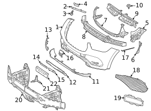 2020-2021 Mercedes-Benz Filler Trim 167-885-03-05 | MB Parts Center