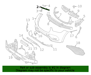 167-885-47-02 - Bumper Cover Bracket 2020 Mercedes-Benz | Mercedes-Benz ...
