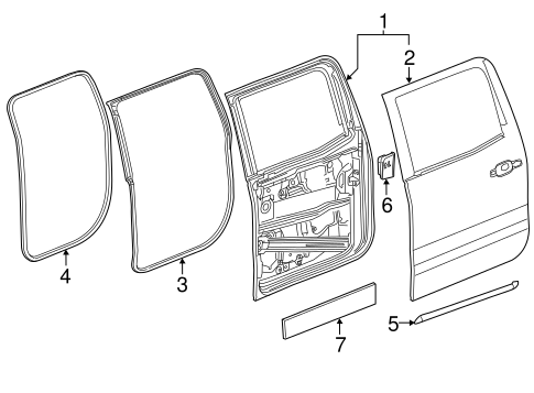 Door & Components for 2016 Chevrolet Silverado 2500 HD | GMPartsDirect.com
