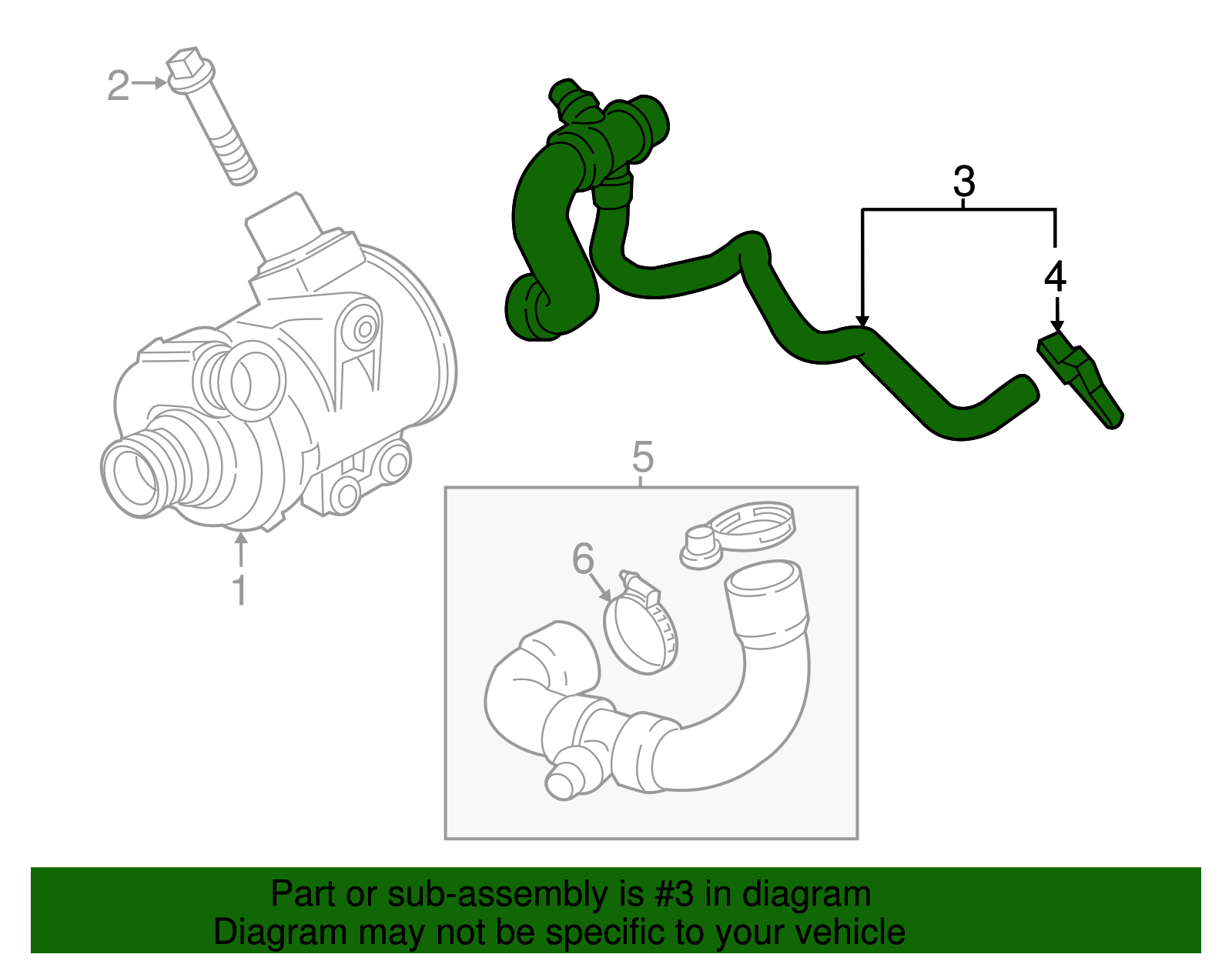 11537603513 - 2012-2013 BMW Engine Coolant Hose (11-53-7-603-513) | BMW ...