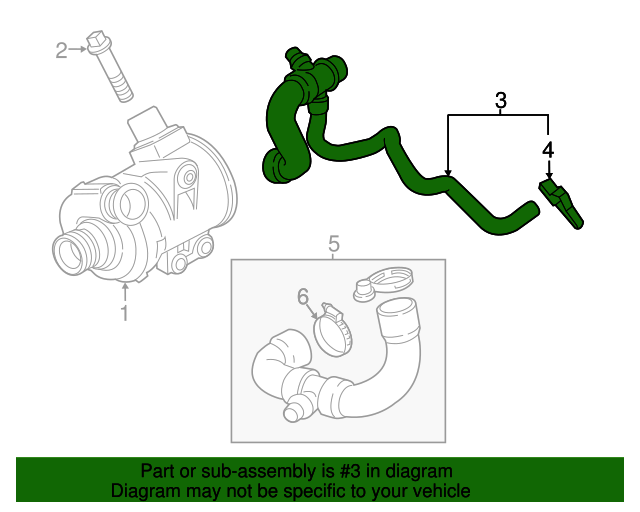 11537603513 - 2012-2013 BMW Engine Coolant Hose (11-53-7-603-513) | BMW ...