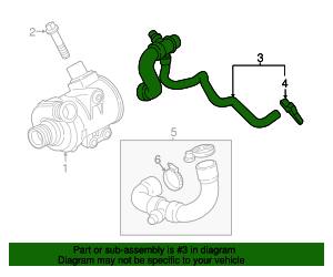 11537603513 - 2012-2013 BMW Engine Coolant Hose (11-53-7-603-513) | BMW ...