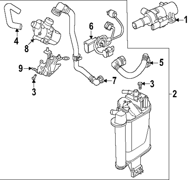 2022-2024 Volkswagen Jetta Vapor Canister 5Q0-201-799-A | OEM Parts Online