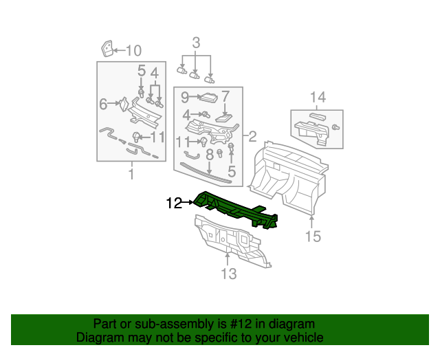 61100-SLN-A00ZZ - Upper Dash Panel 2007-2008 Honda Fit | Honda Parts Online