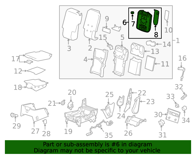 2019-2024 GM Console Lid 84714634 GM | GMPartsDirect.com