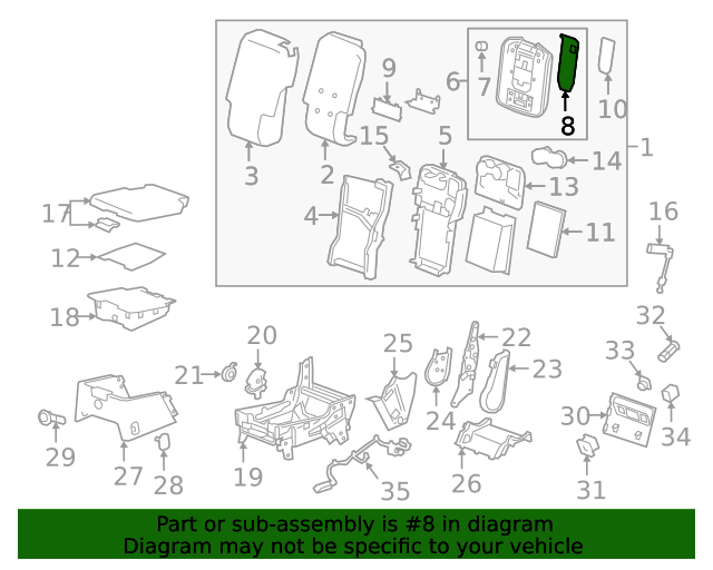 2019-2024 GM Console Tray 84166727 GM | GMPartsDirect.com