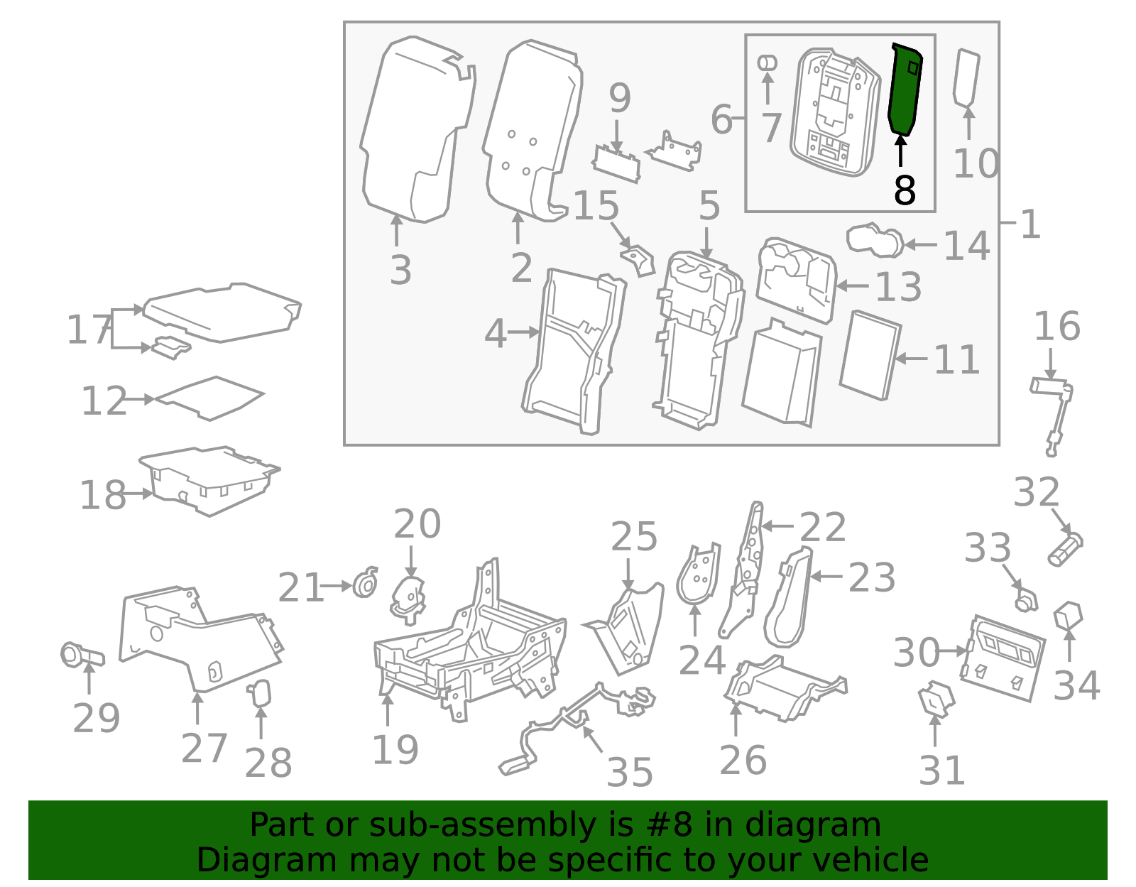 2019-2025 GM Console Tray 84166727 | OEM GM Parts
