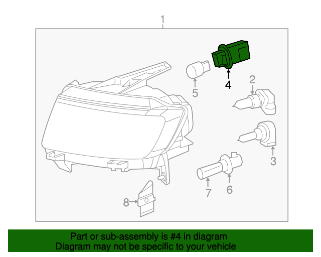 2014-2019 Jeep Compass Park Lamp Bulb Socket 68091384AB | TascaParts.com