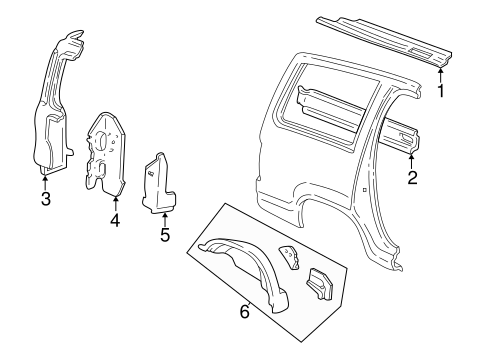 Inner Structure for 1997 Ford Explorer | Ford Parts Catalog
