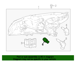 2018-2019 Nissan Leaf Marker Lamp Bulb 26261-8998E | TascaParts.com