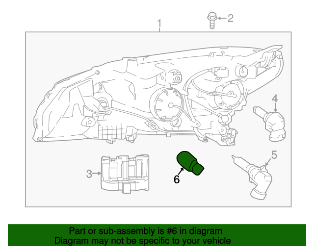 2018-2019 Nissan Leaf Marker Lamp Bulb 26261-8998E | TascaParts.com